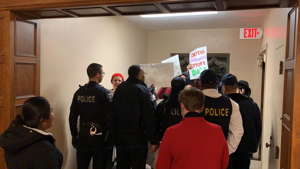 BREAKING: Unhinged Leftists Protest Jeff Sessions Event at Northwestern ...